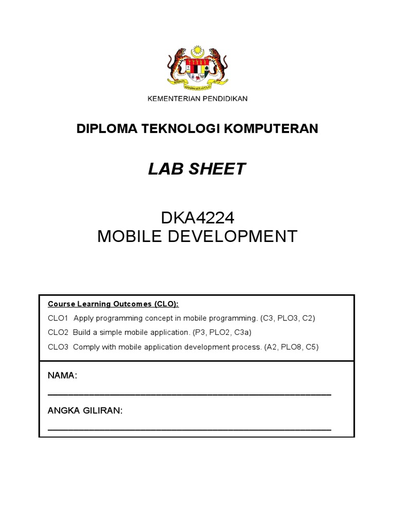 Labsheet Dka4224 - Toast | PDF