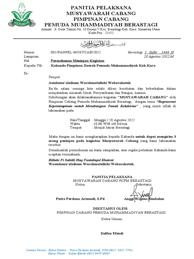 Undangan Musyawarah Cabang PCPM | PDF