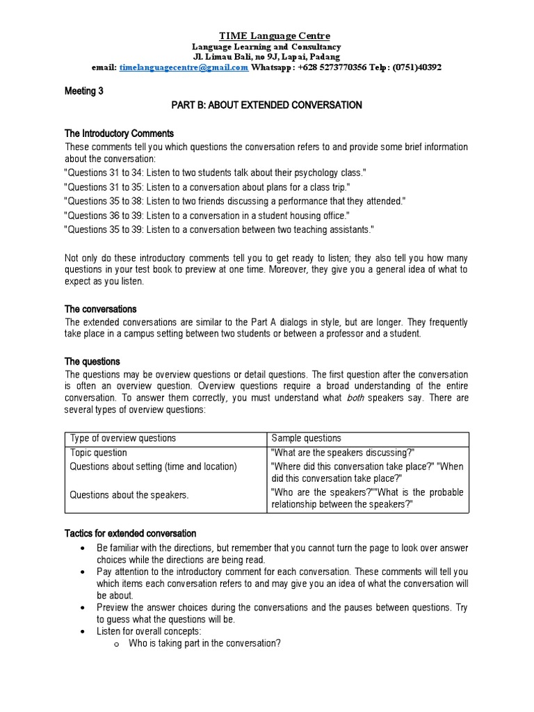 Meeting 3 and Meeting 4 TOEFL Preparation Class | PDF | Solar Eclipse ...