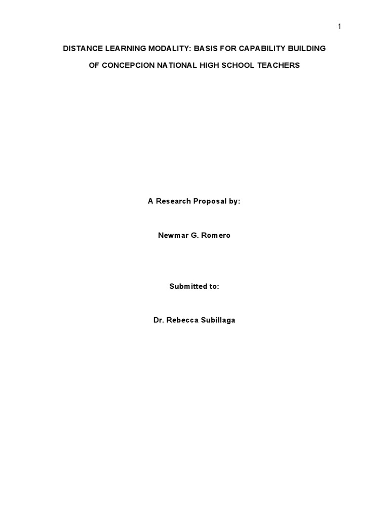 Educ 601 Chapters 1 and 2 Romero Newmar | PDF | Distance Education | Learning