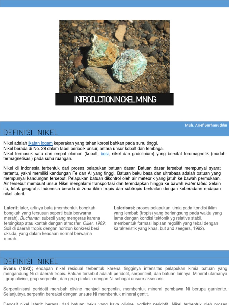 Nikel Mining Introduction | PDF