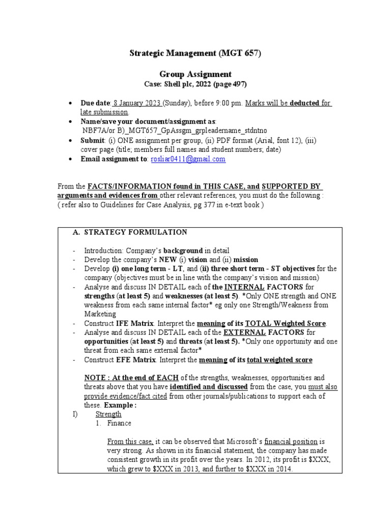 Strategic Analysis and Planning for Shell plc's Long Term Success | PDF ...