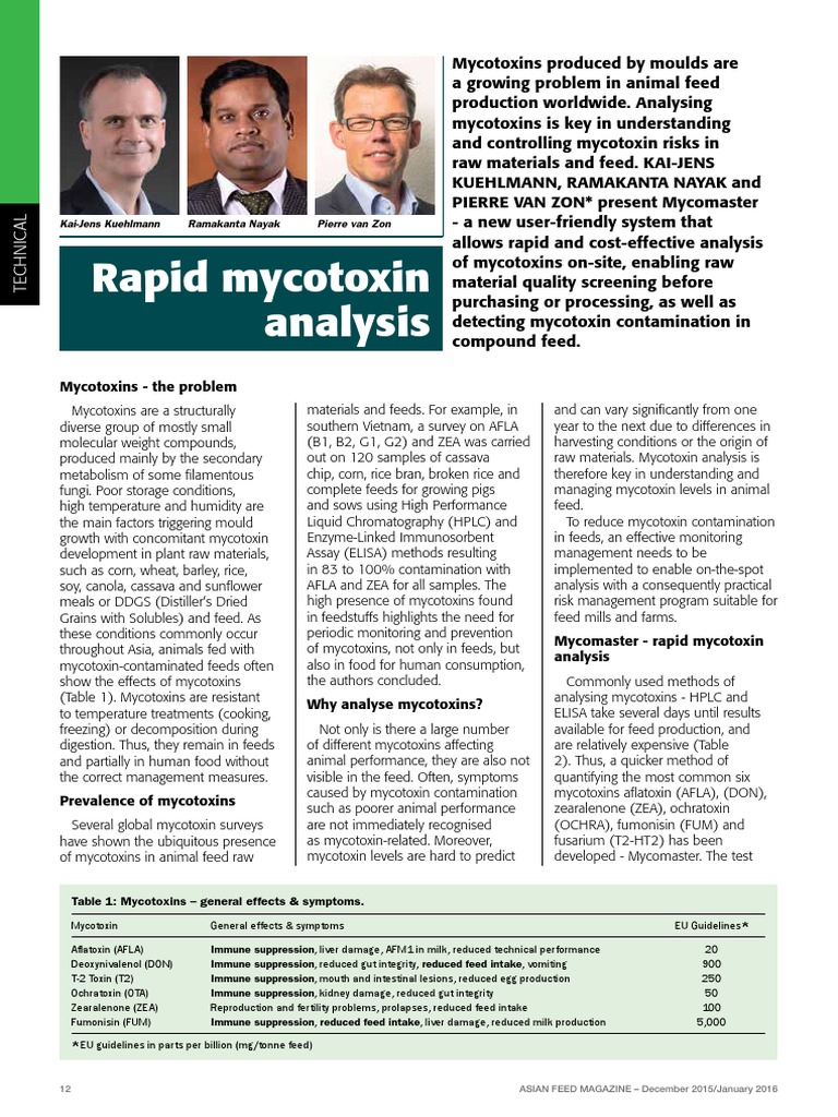 2015 - Mycotoxin Analysis - KK | PDF | Mycotoxin | Food And Drink