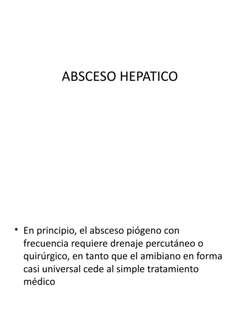 Absceso Hepatico | PDF | Medicina | Enfermedades y trastornos