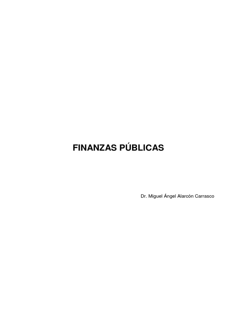 Libro Finanzas Publicas | PDF | Planificación | Presupuesto