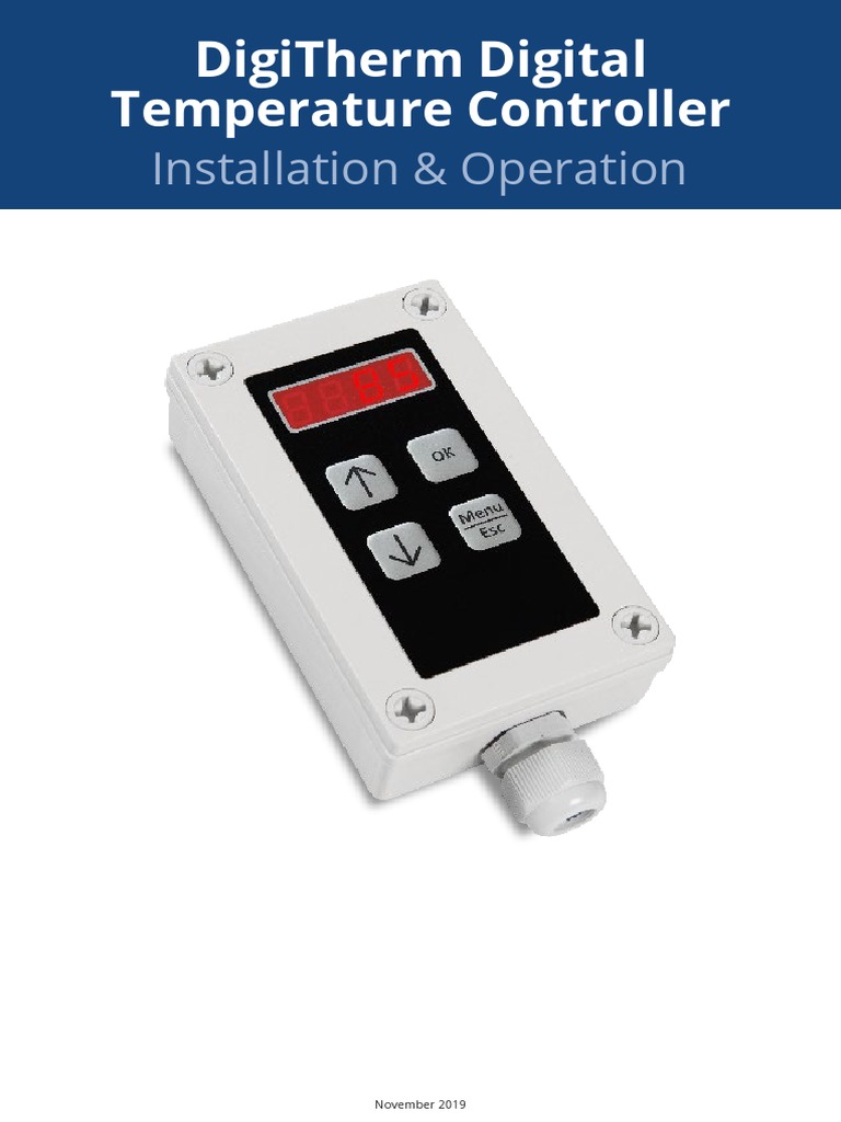 Kuhlmann DigiTherm Digital Controller Manual EN | PDF | Temperature | Menu (Computing)