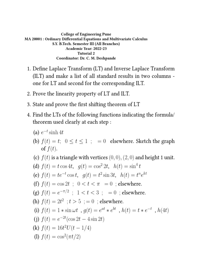 Laplace Transform Tutorial Laplace Transform | Advanced Signal