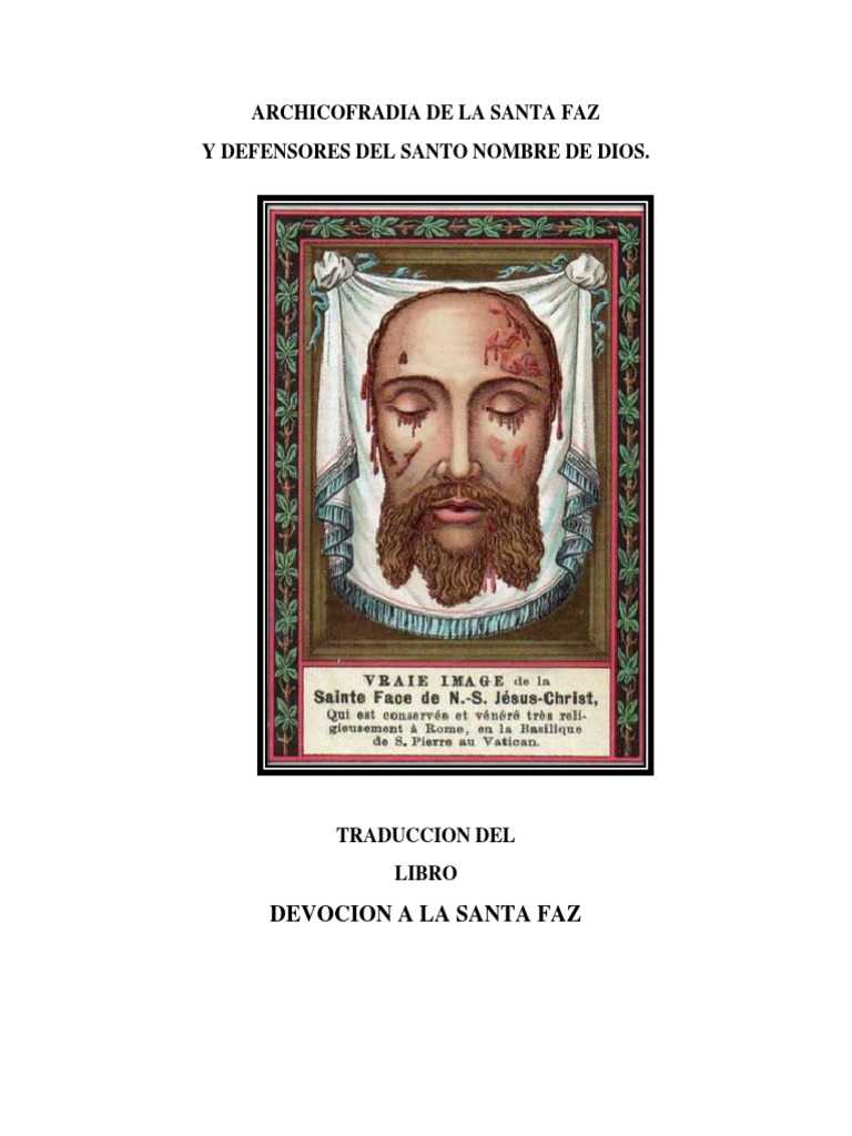 Devoción a la Santa Faz de Jesús | PDF | Jesús | Santo