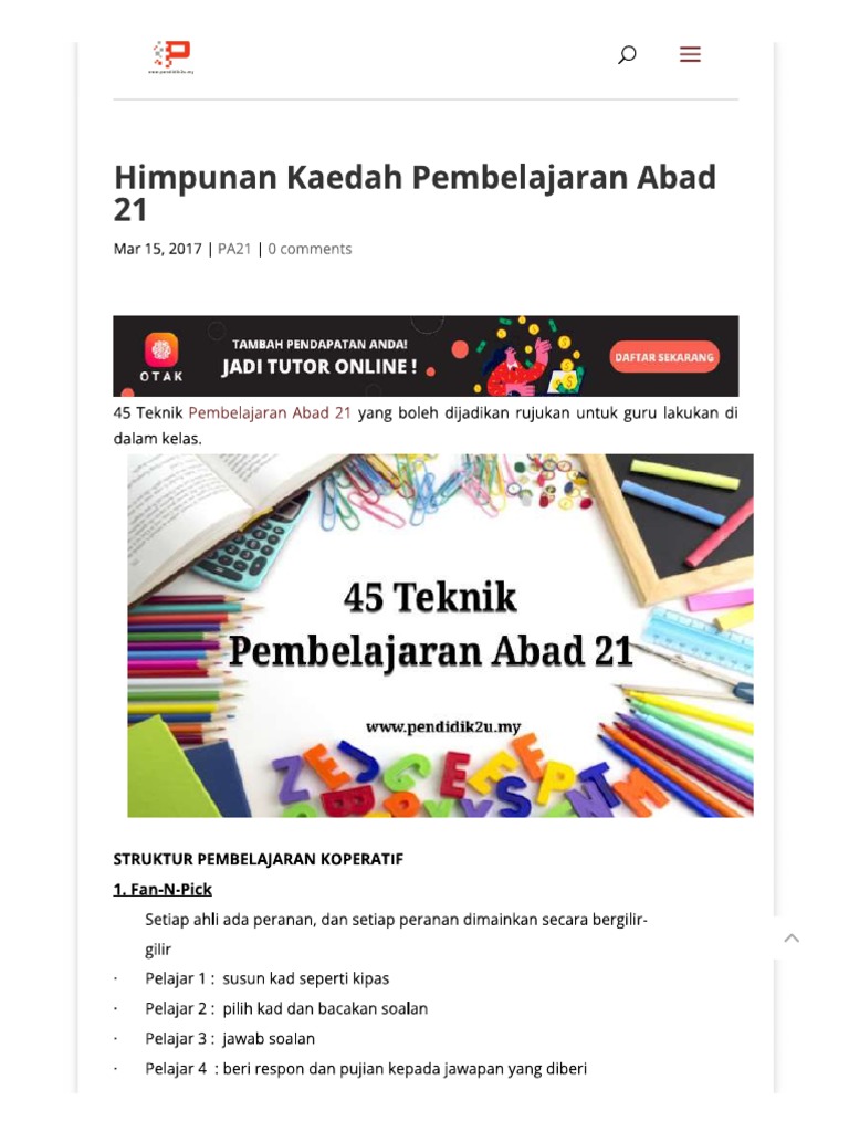 Aktiviti Pak21 | PDF