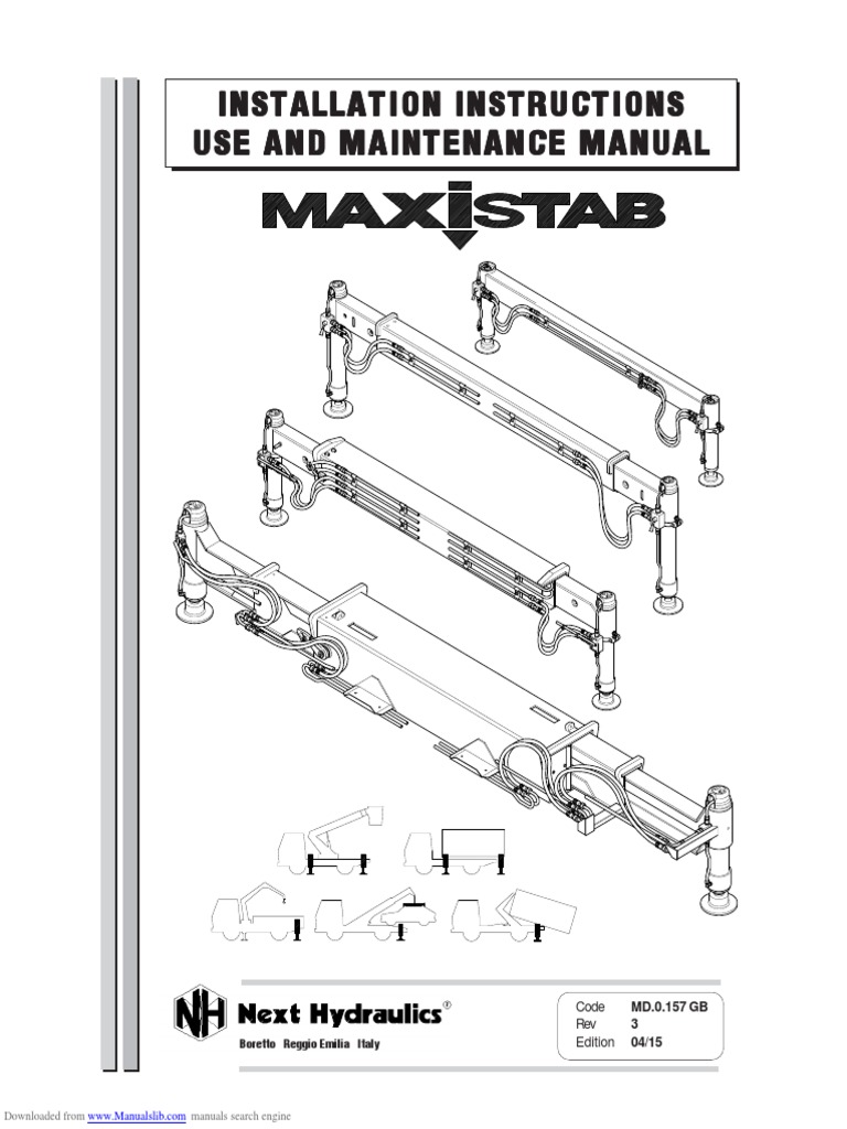 Maxistab Stabilizers Installation Guide | PDF | Crane (Machine ...