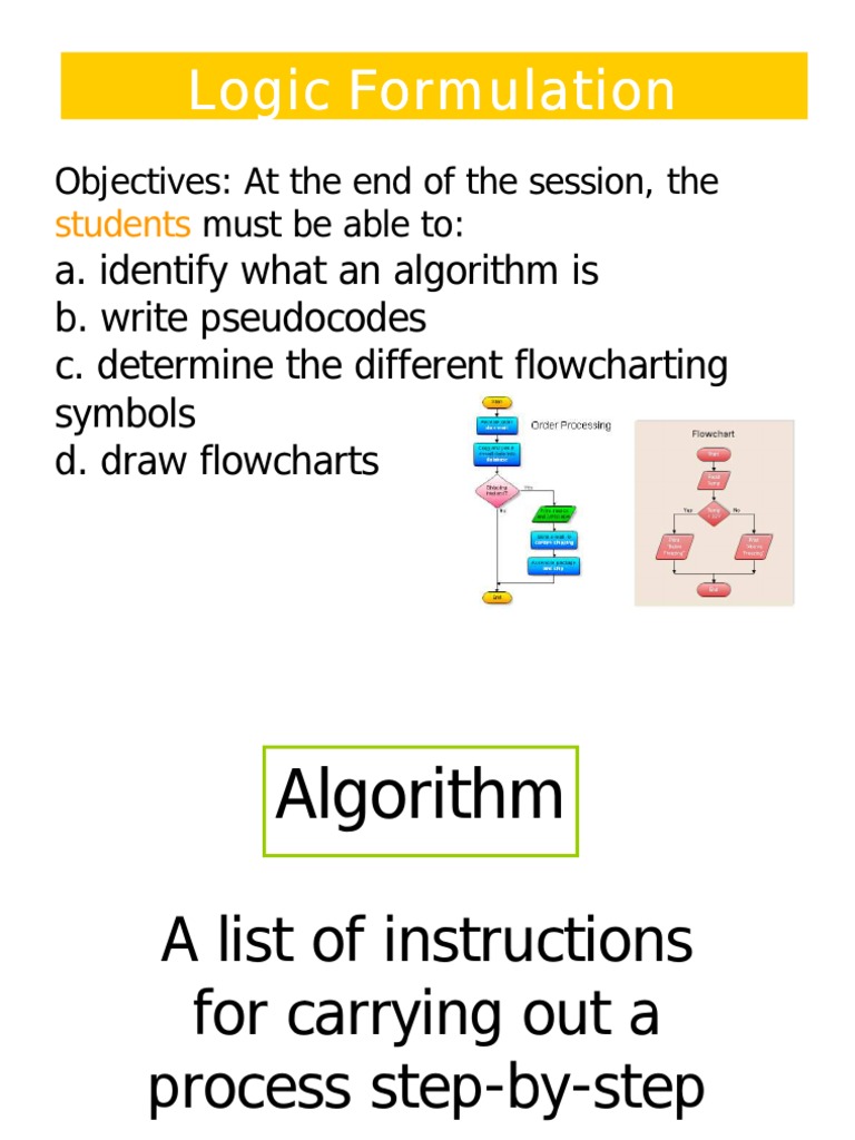 Logic Formulation | PDF | Computers | Technology & Engineering