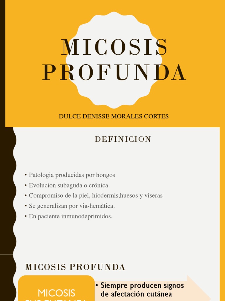 Micosis Profunda: Tipos y Tratamientos | PDF | Especialidades Medicas ...