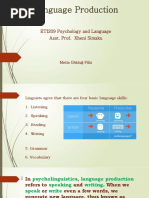 Levelt's Speech Production Model Explained | PDF | Speech | Word