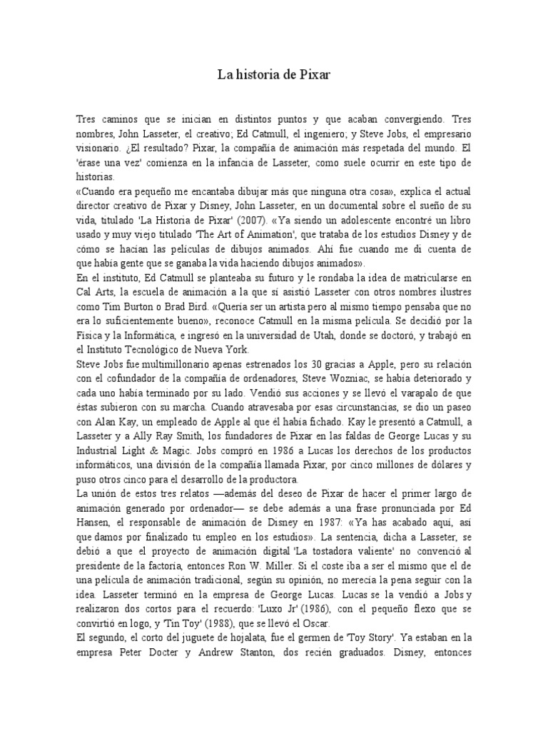 la-historia-de-pixar-pdf-pixar-steve-jobs