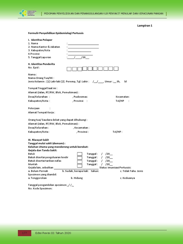 Form PE Pertusis | PDF