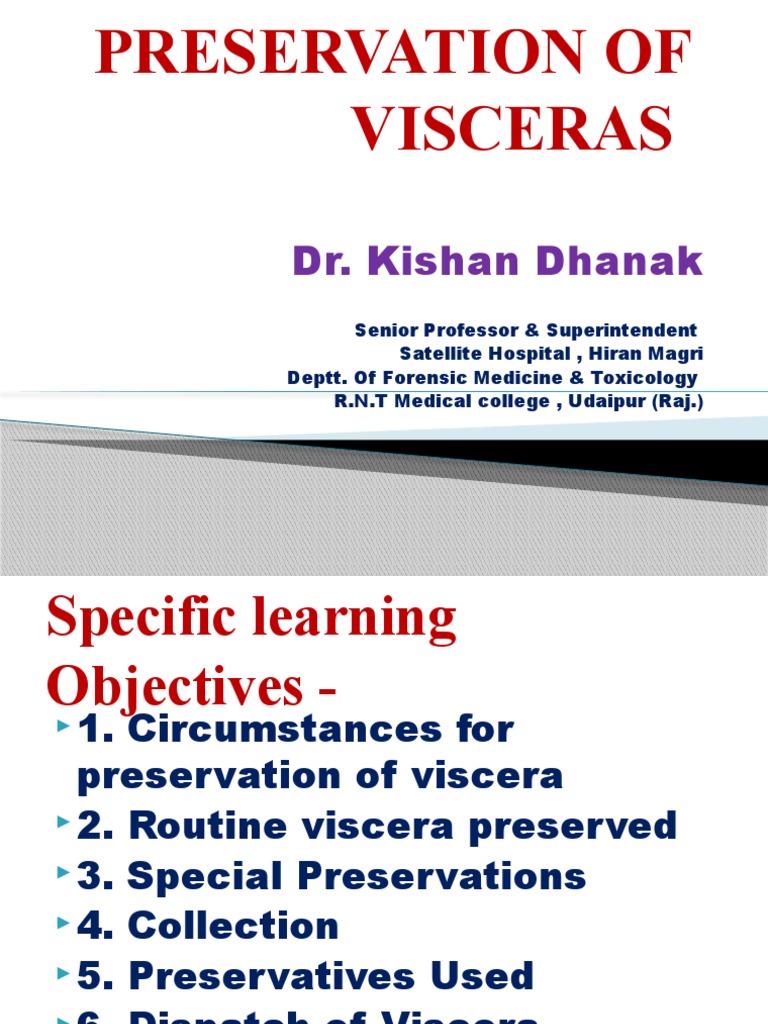 Viscera Preservation in Forensic Toxicology | PDF | Home & Garden ...