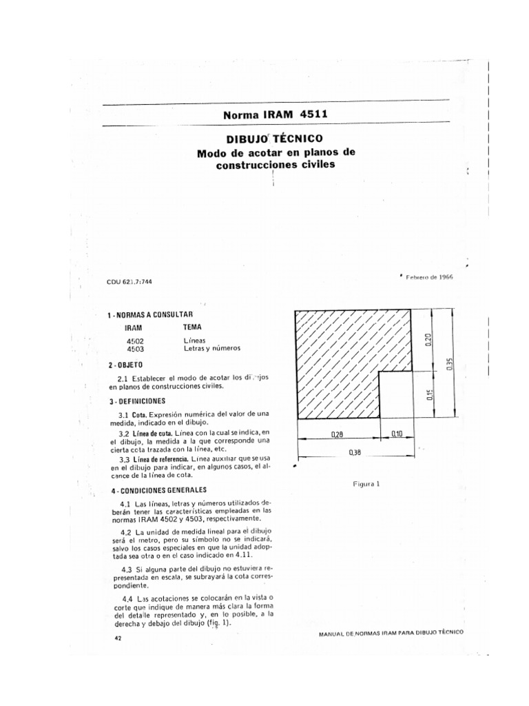 Norma Iram 4511 Acotaciones Construcciones Civiles | PDF