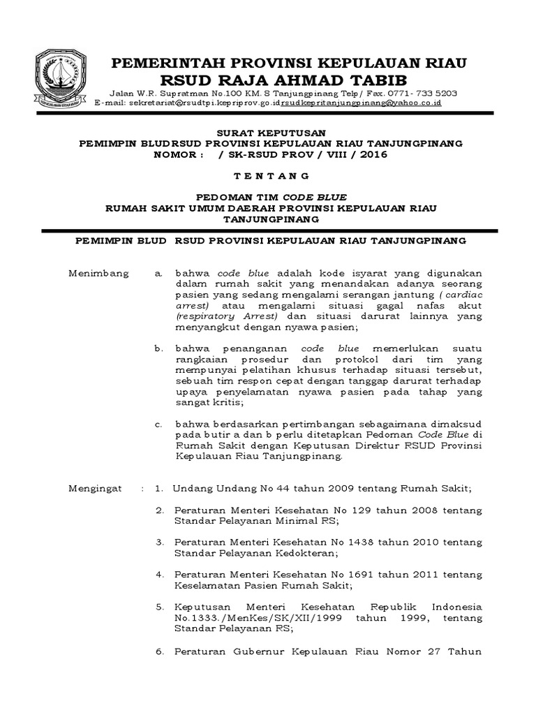 Pedoman Code Blue | PDF