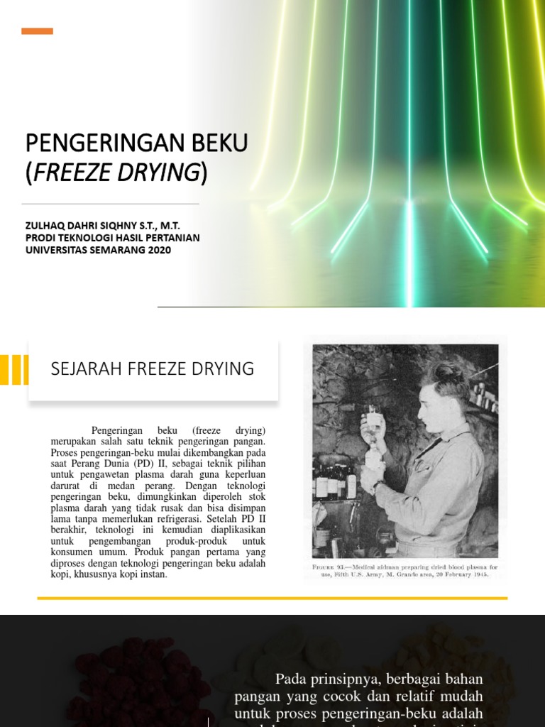 Pengeringan Beku (Freeze Drying) Zulhaq | PDF