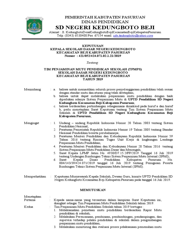 SK Tpmps 2019 Baru | PDF