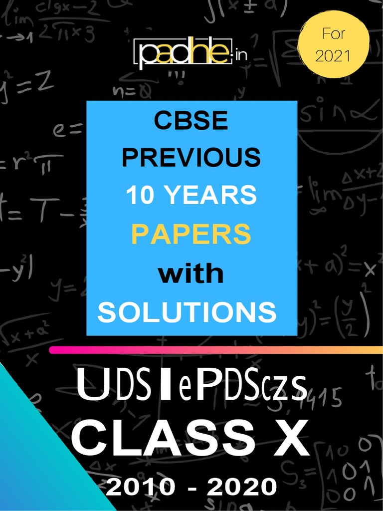 Padhle Ebook - Previous 10 Year Question Papers With Solutions 2011-20 ...