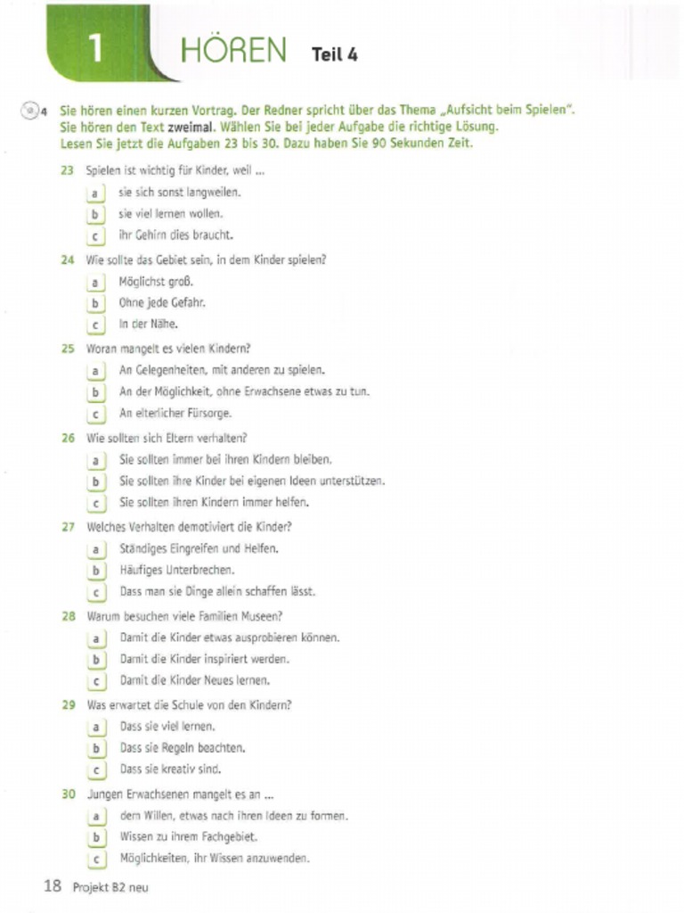 Projekt b2 Neu Testbuch 19 | PDF