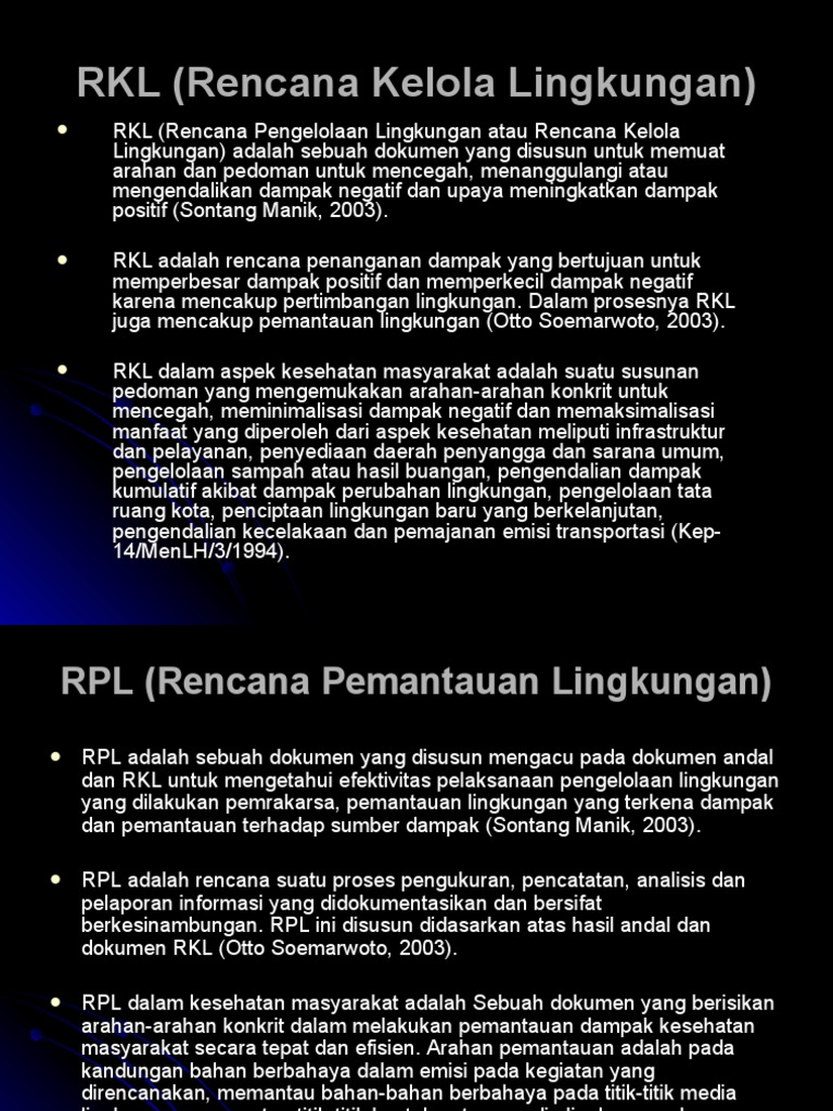 RKL Rencana Kelola Lingkungan | PDF | Sains & Matematika