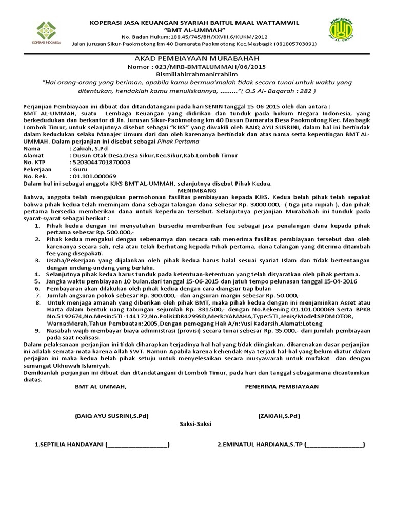 Aqad MRB | PDF | Hukum