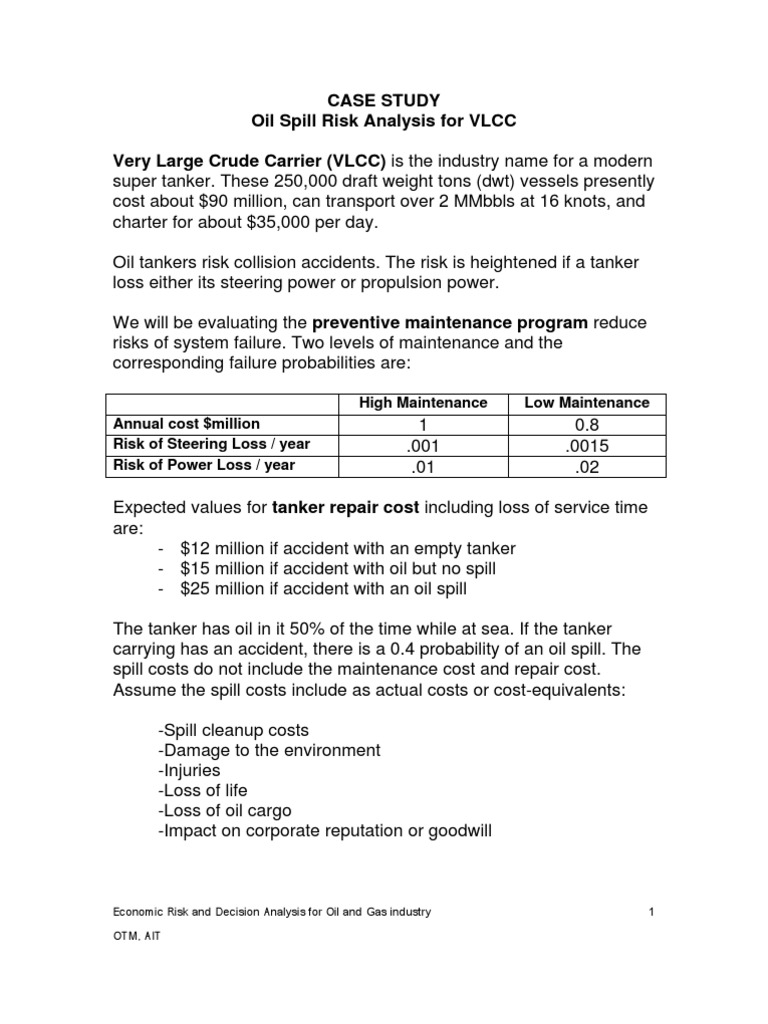 Oil Spill Case Study | PDF | Oil Tanker | Oil Spill