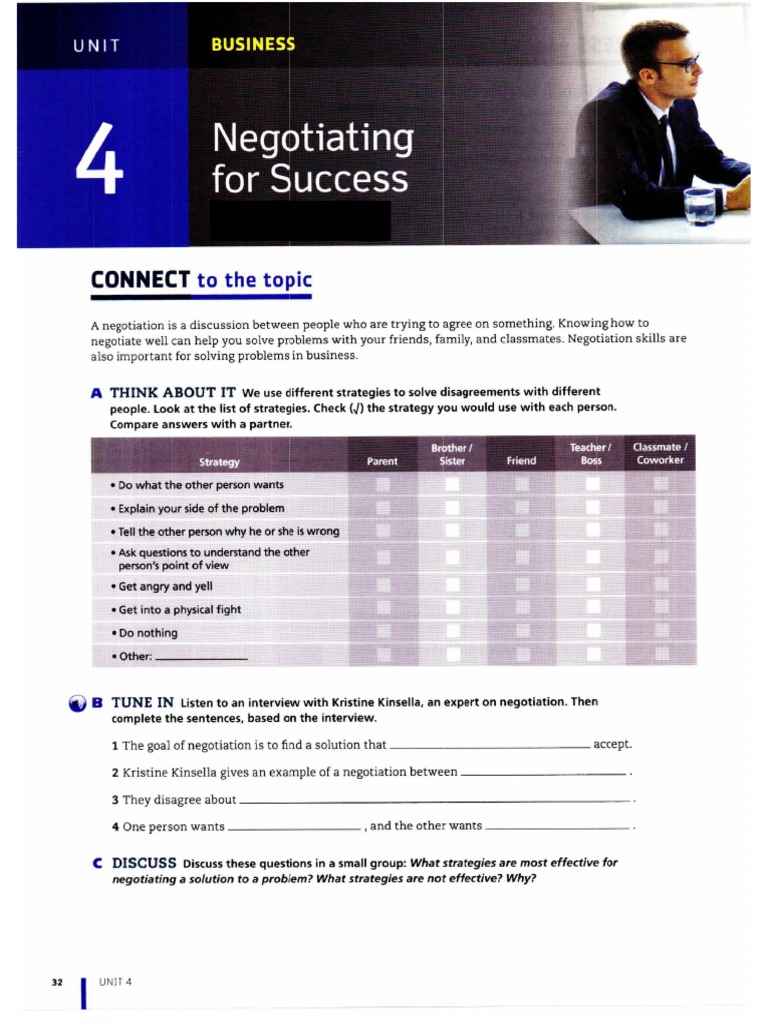 Unit 4 Negotiating For Sucess | PDF