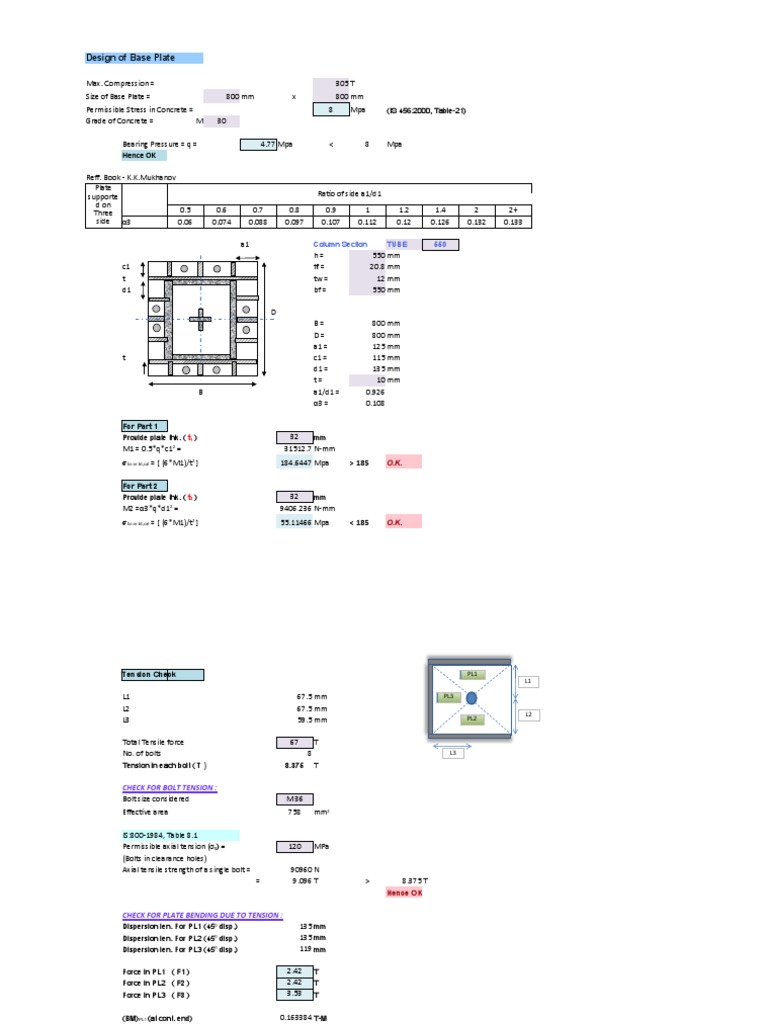 Base Plate - Silo Supporting R1 | PDF | Materials | Building Engineering