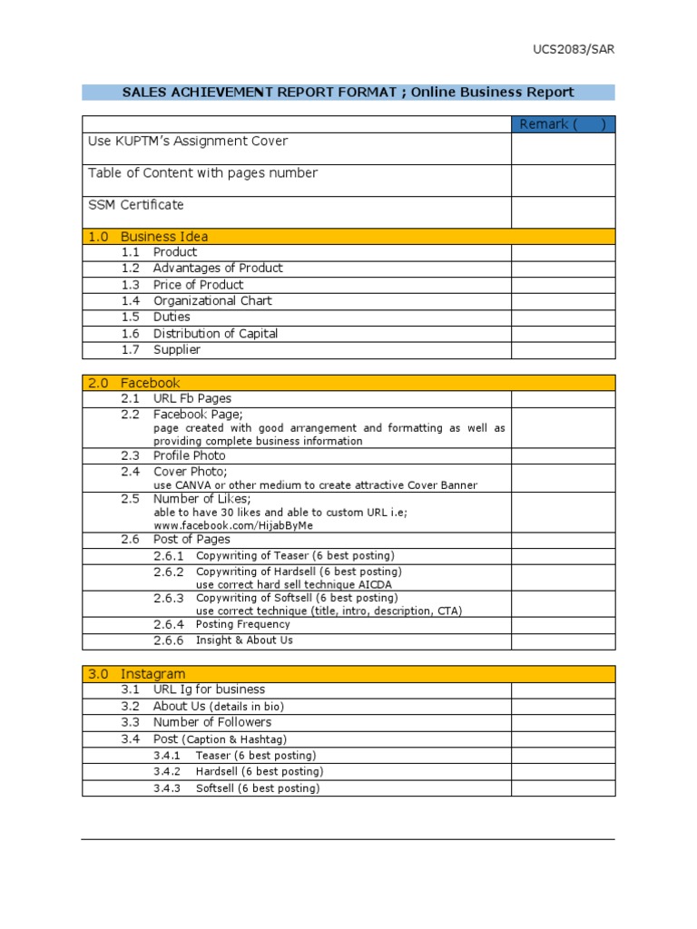 Sales Achievement Report Template | PDF | Marketing | Microeconomics