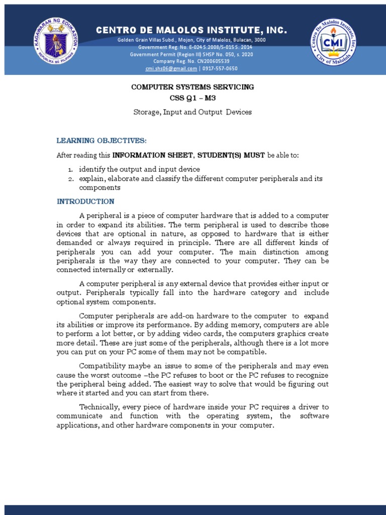 CSS Q1-Week3 | PDF | Computer Data Storage | Usb Flash Drive