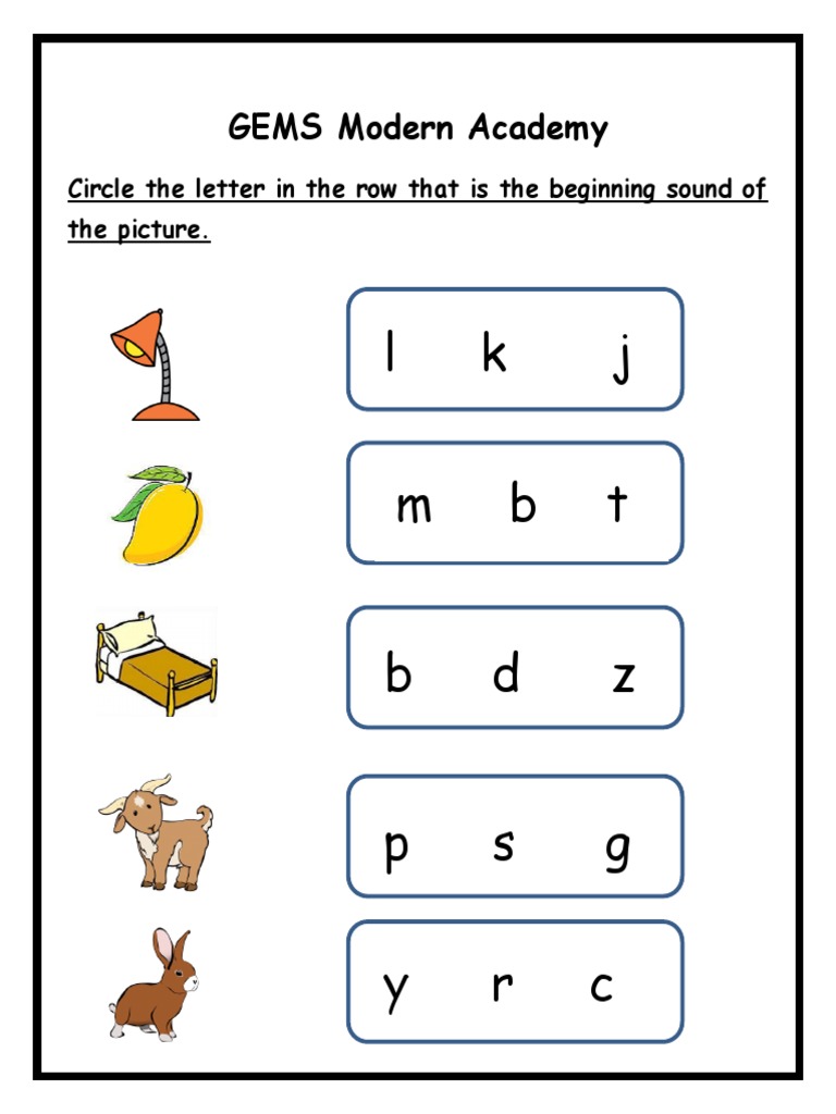 Beginning Sound | PDF