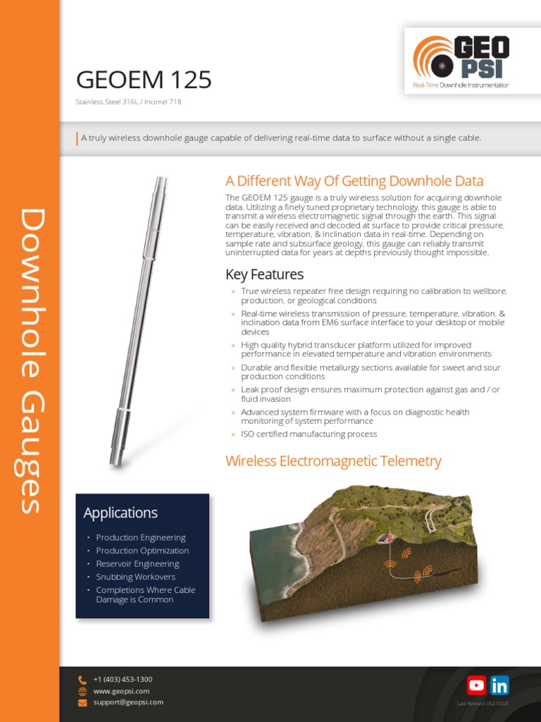 Geoem 125 | PDF | Wireless | Pressure