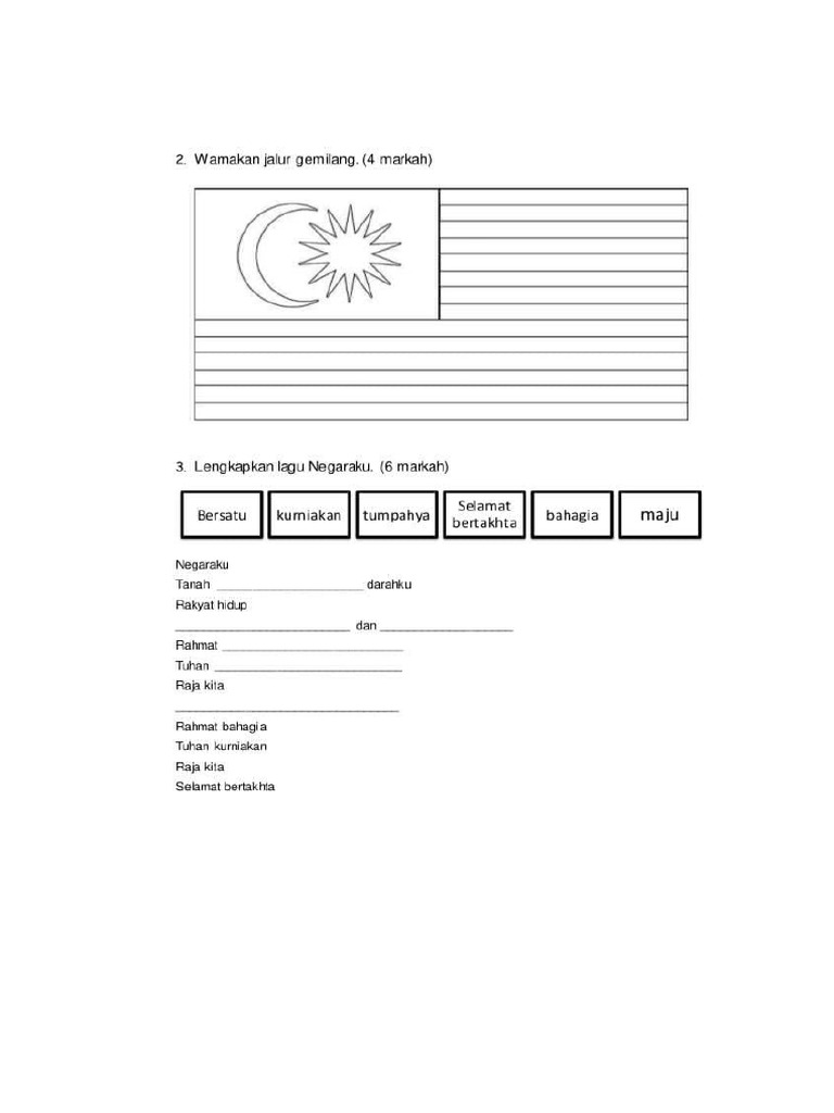 Lembaran Kerja Muzik Tahun 1 | PDF