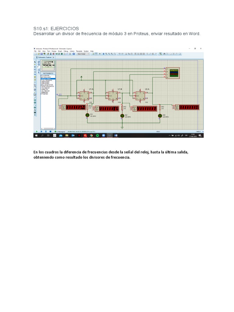 S10 Divisor de Frecuencia Proteus | PDF