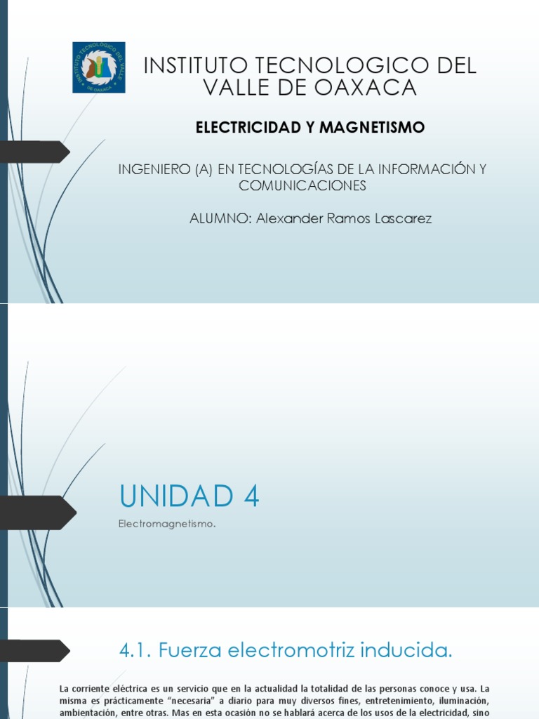 Electromagnetismo: Leyes y Ecuaciones | PDF | Inducción electromagnética | Campo magnético
