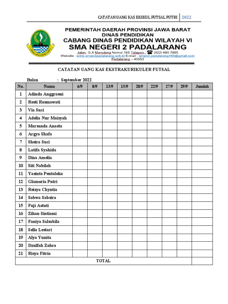 Catatan Uang Kas | PDF