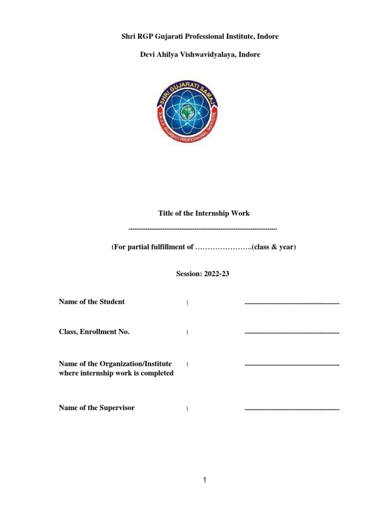 Student Internship Report Guide | PDF | Internship | Job Hunting