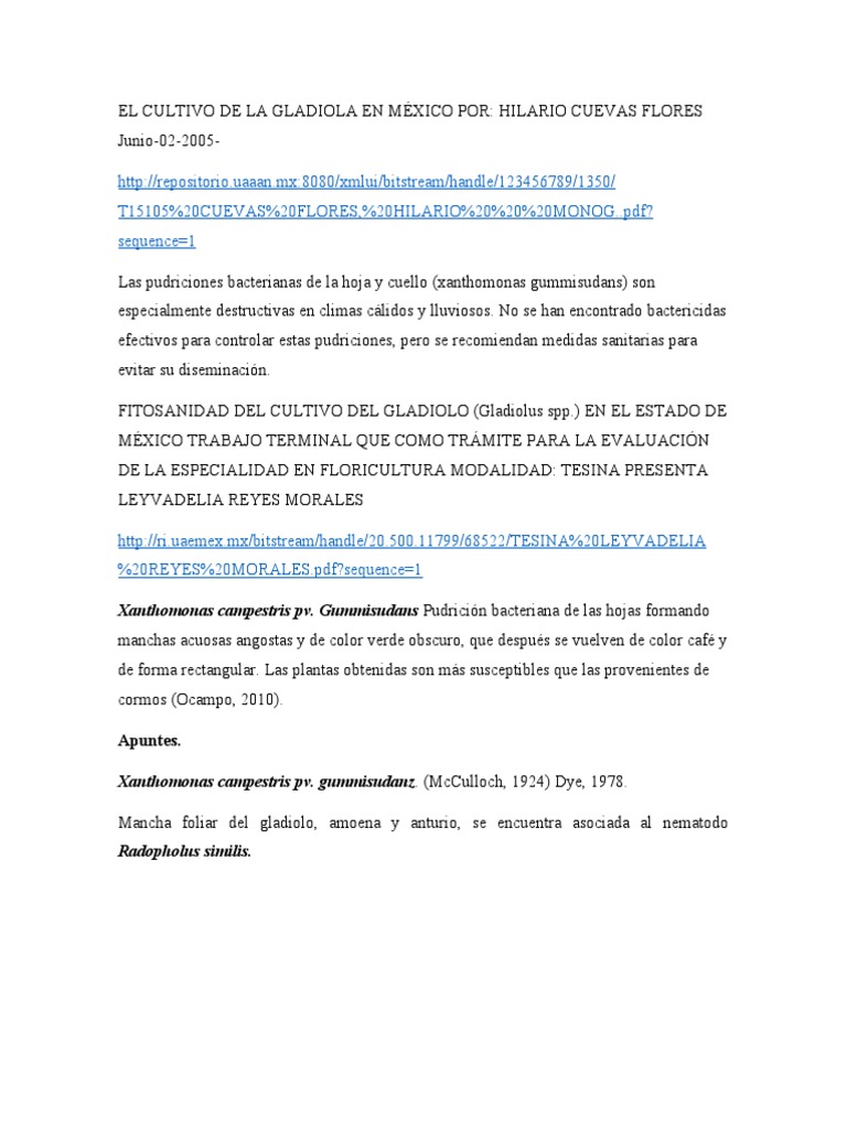 Xanthomonas Campestris Pv. Gummisudans | PDF | Las bacterias | Organismos