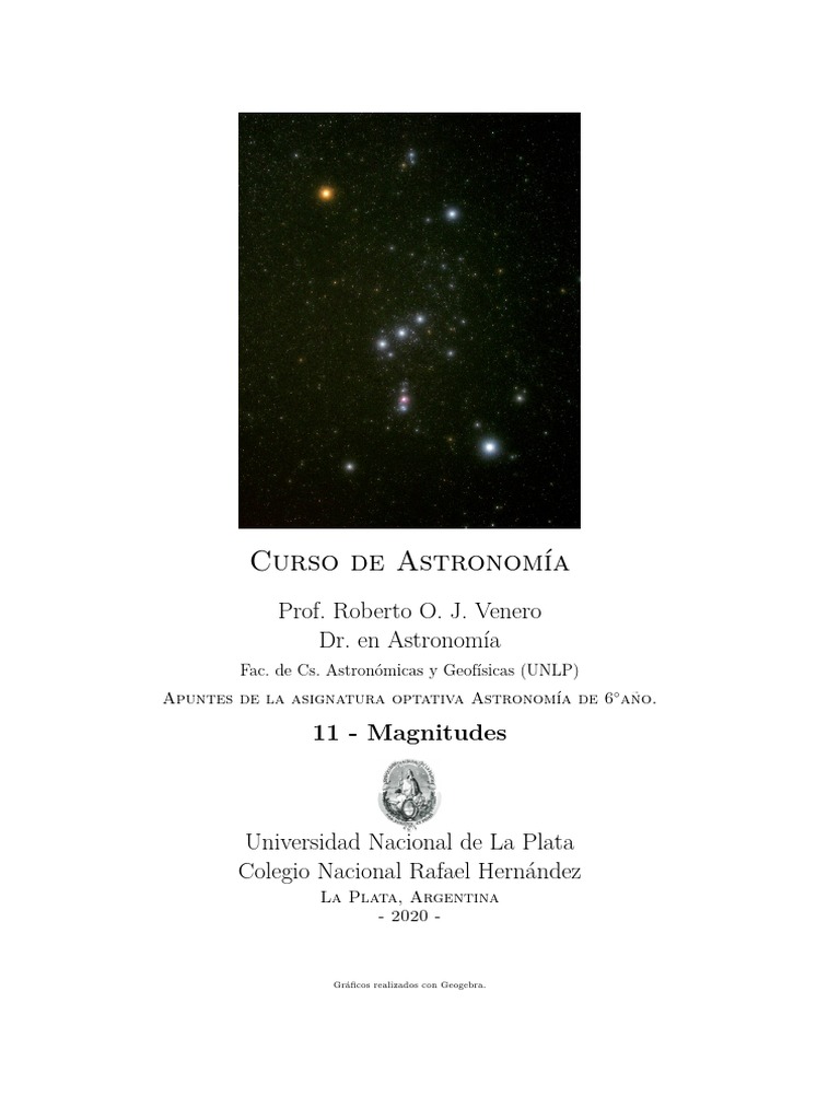 11 Magnitudes | PDF | Magnitud aparente | Estrellas