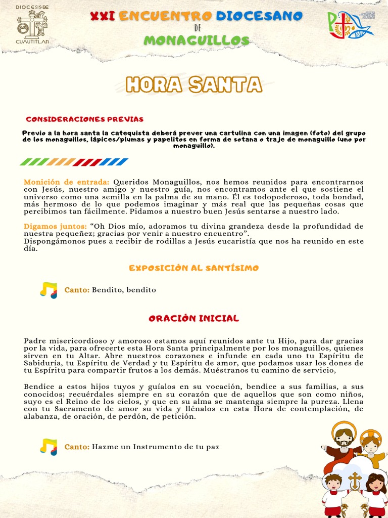 Subsidio Hora Santa XXI EDM | PDF | María, madre de Jesús | Cristo (título)