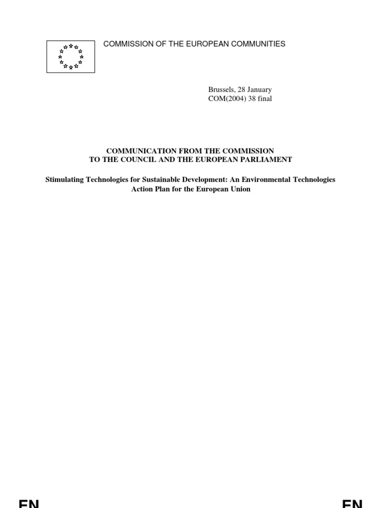 EN EN: Commission of The European Communities | PDF | Sustainability ...