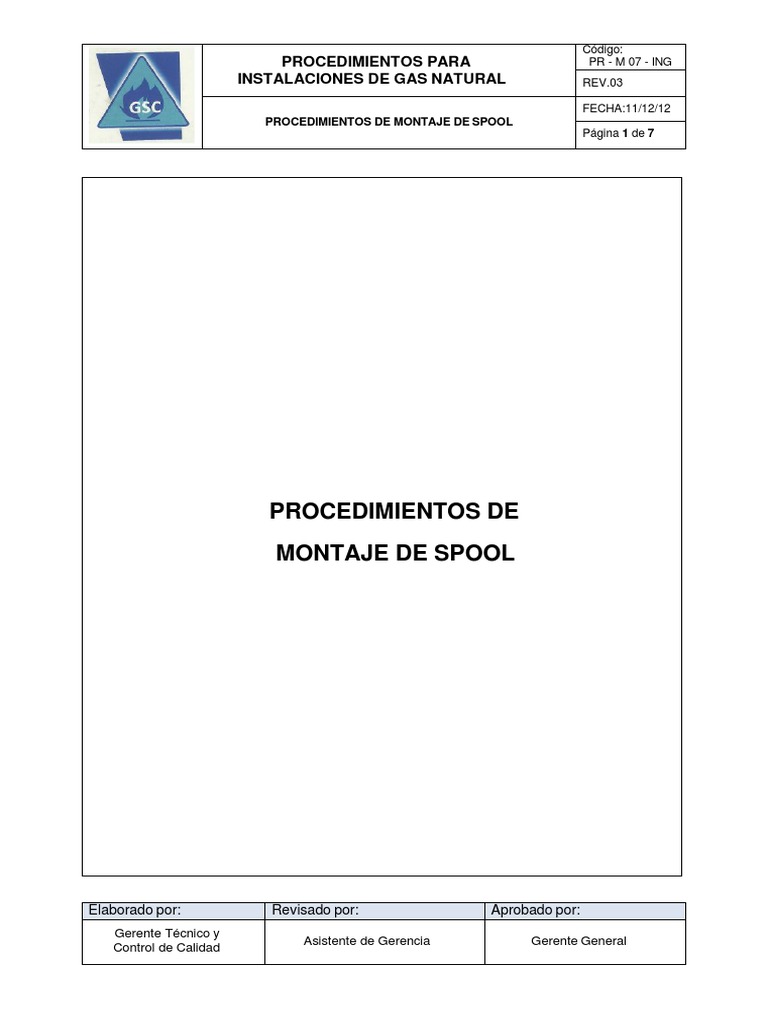 Proced Montaje de Spool | PDF