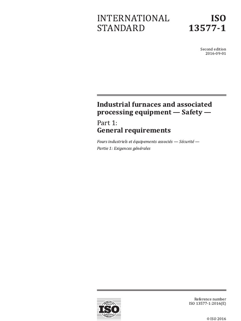 Iso 13577-1-2016 | PDF | International Organization For Standardization ...