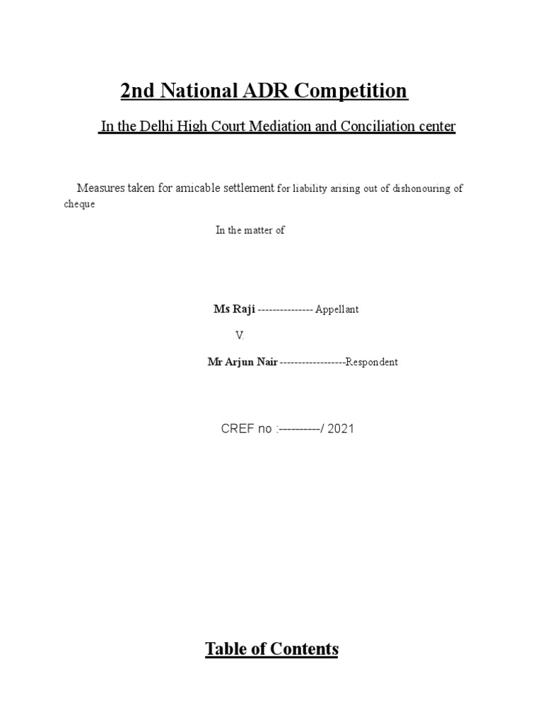 ADR Semi Final | PDF | Alternative Dispute Resolution | Arbitration