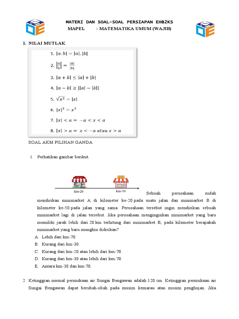 Materi Dan Soal Persiapan Ehb2ks | PDF | Griya & Taman | Sains & Matematika