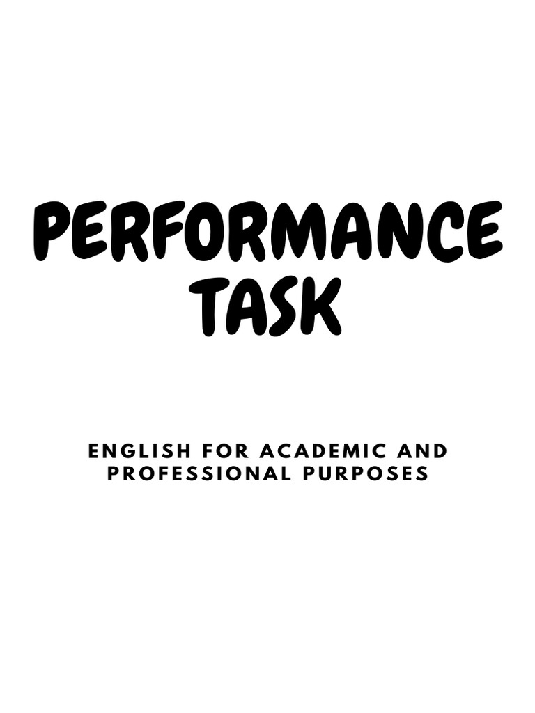 PERFORMANCE TASK English | Download Free PDF | Spanking | Disciplines