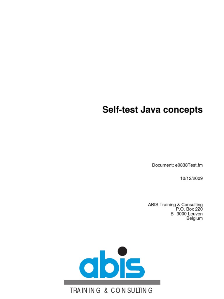 Java Self Test | PDF